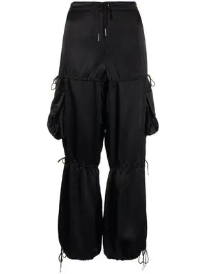 Anna Sui Satin-finish Straight Trousers