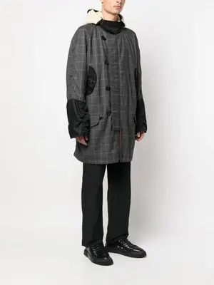 Junya Watanabe Checked Patchwork Mid-length Coat