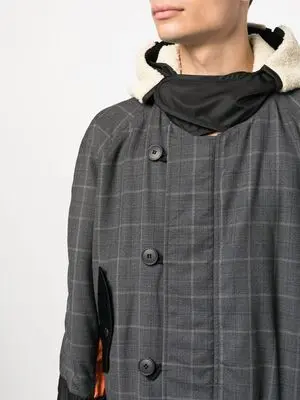 Junya Watanabe Checked Patchwork Mid-length Coat