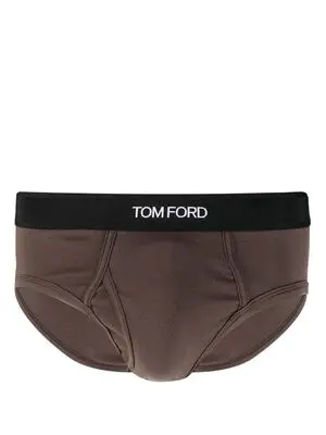 TOM FORD Logo-waist Boxer Briefs - Brown