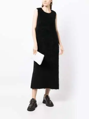 UMA WANG Paneled Wool Midi Dress