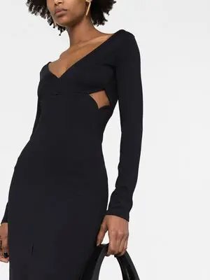 COURREGES Cut-out Ribbed Knit Dress