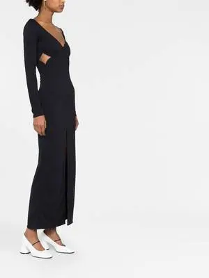 COURREGES Cut-out Ribbed Knit Dress