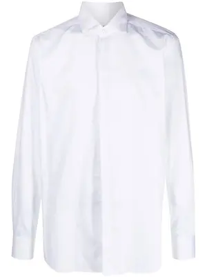 XACUS Long-sleeved Cotton Shirt - White