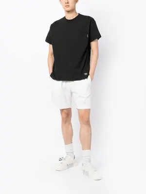 ADVISORY BOARD CRYSTALS Logo Print Lounge Shorts - White
