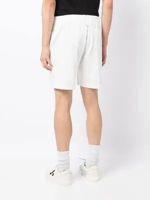 ADVISORY BOARD CRYSTALS Logo Print Lounge Shorts - White