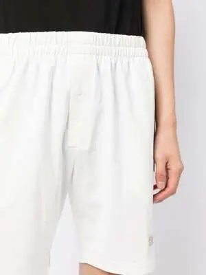 ADVISORY BOARD CRYSTALS Logo Print Lounge Shorts - White