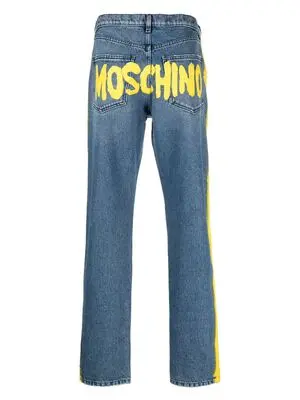 Moschino Logo-print Slim-cut Jeans