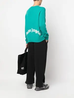 Palm Angels Logo-intarsia Jumper