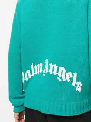 Palm Angels Logo-intarsia Jumper