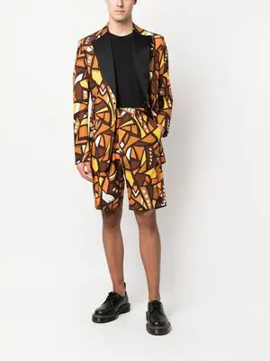 Moschino Mosaic Print Tailored Knee-length Shorts