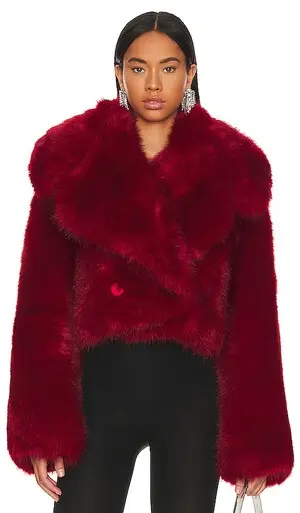 Red Faux Fur Jackets