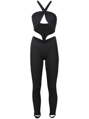 AMIR SLAMA Cut-out Detail Jumpsuit - Black
