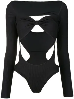 AMIR SLAMA Cut-out Long-sleeved Top