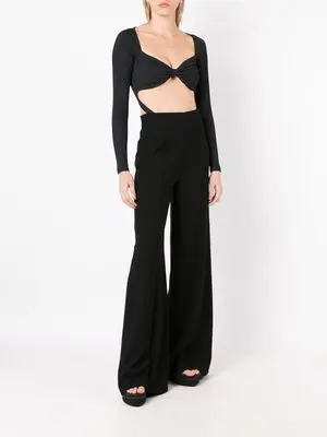 AMIR SLAMA Cut-out Long-sleeved Top