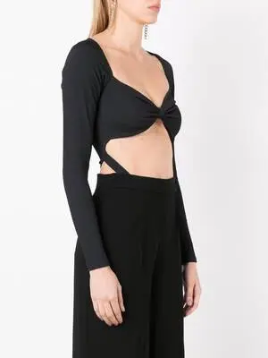 AMIR SLAMA Cut-out Long-sleeved Top