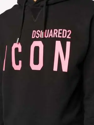 Dsquared2 Icon Logo-print Hoodie - Black