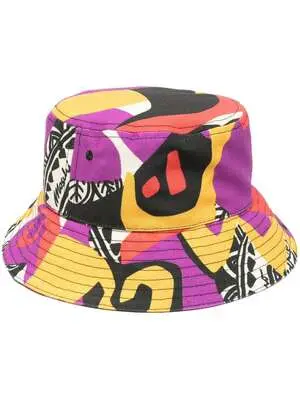 Moschino Graphic Print Bucket Hat - Purple
