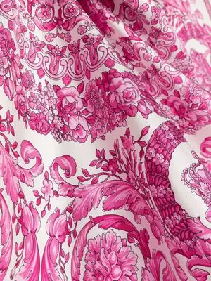 Versace Floral-print Silk Scarf