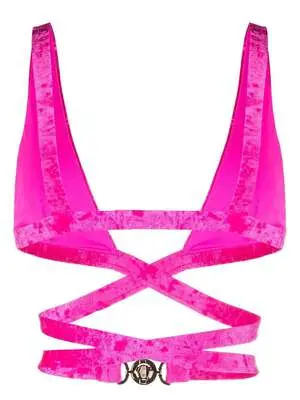 Versace Medusa Plaque Triangle Bikini Top