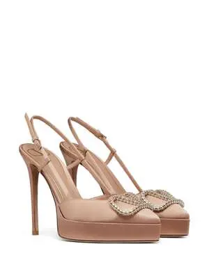 Valentino Garavani Vlogo Signature 120mm Slingback Pumps
