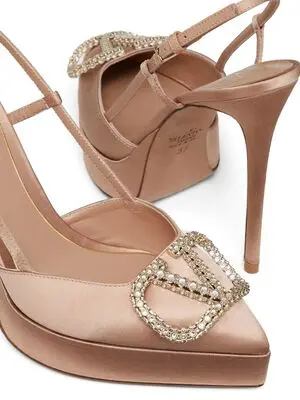 Valentino Garavani Vlogo Signature 120mm Slingback Pumps