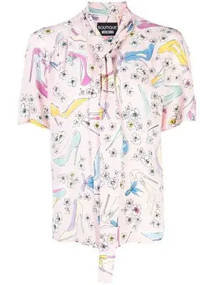 Moschino Floral-print Blouse - Pink