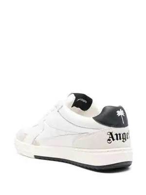 Palm Angels University Leather Sneakers - White