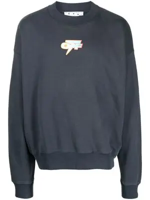 Off-White Degrade Thund Crewneck Sweatshirt - Grey