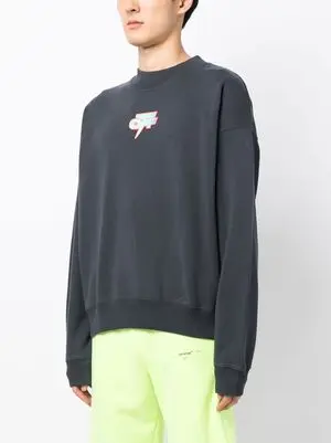 Off-White Degrade Thund Crewneck Sweatshirt - Grey