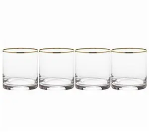 MIKASA Julie Gold Set Of 4 Double-old Fashioned Glasses - One-color
