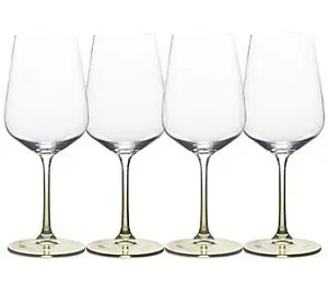 MIKASA Gianna Ombre Sage Set Of 4 White Wine Gl Asses - One-color