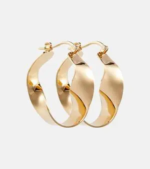 JIL SANDER Twisted Hoop Earrings - Gold