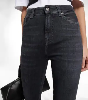 7 For All Mankind Slim Kick High-rise Jeans