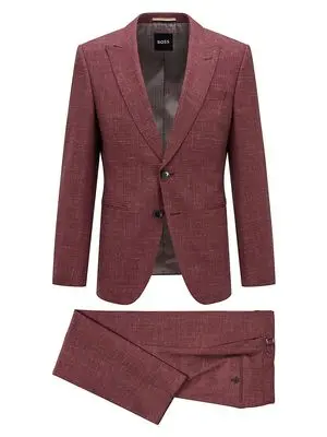 BOSS Men's Business Suits - Dark Red  - Dark Red