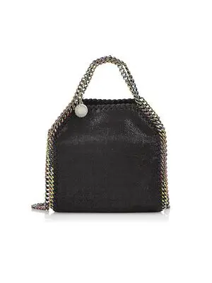 Stella McCartney Women's Tiny Falabella Holographic Chain Bag - Black - Black