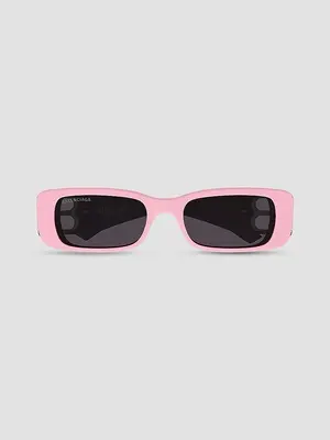Balenciaga Dynasty 51mm Rectangular Sunglasses - Pink