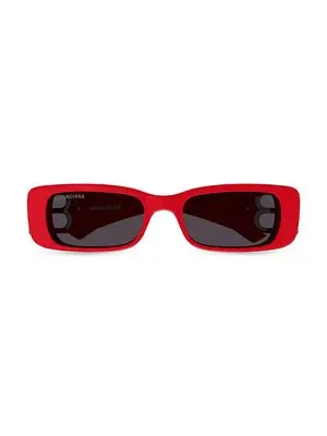 Balenciaga Dynasty 51mm Rectangular Sunglasses White