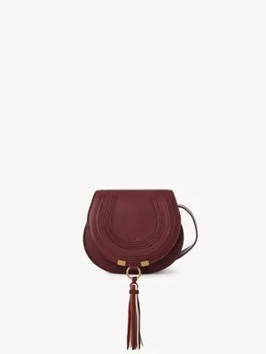 Chloé CHLOÉ Small Marcie Saddle Bag Dark Ruby
