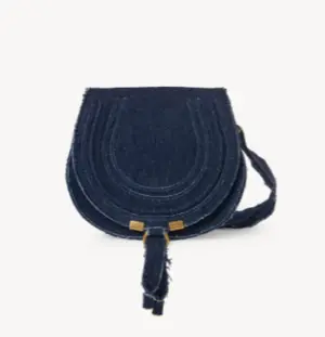 Chloé CHLOÉ Small Marcie Saddle Bag Denim