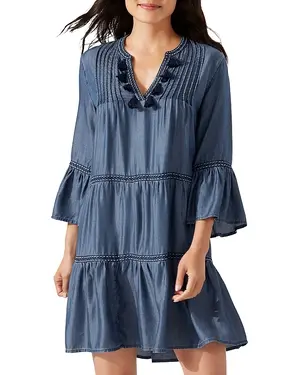 Tommy Bahama Embroidered Cover-up Dress - Chambray