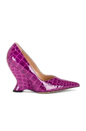 Bottega Veneta Gloss Croc Pumps - Venom
