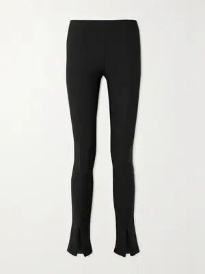 THE FRANKIE SHOP Reya Ribbed Stretch-jersey Flared Leggings