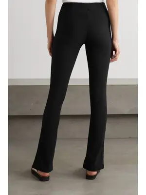 THE FRANKIE SHOP Reya Ribbed Stretch-jersey Flared Leggings