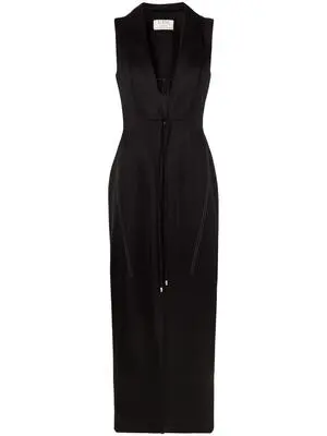 V:PM ATELIER Dario V-neck Midi Dress