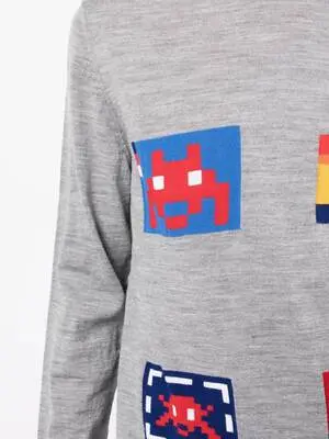 Comme Des Garçons Graphic-print Jumper - Grey