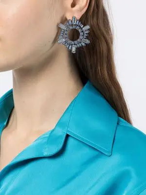 Amina Muaddi Mini Begum Crystal-embellished Earrings