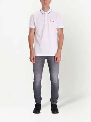 BOSS Embroidered-logo Polo Shirt - Pink