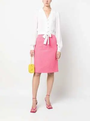 Moschino Cropped Silk Blouse