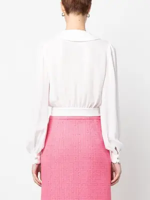 Moschino Cropped Silk Blouse